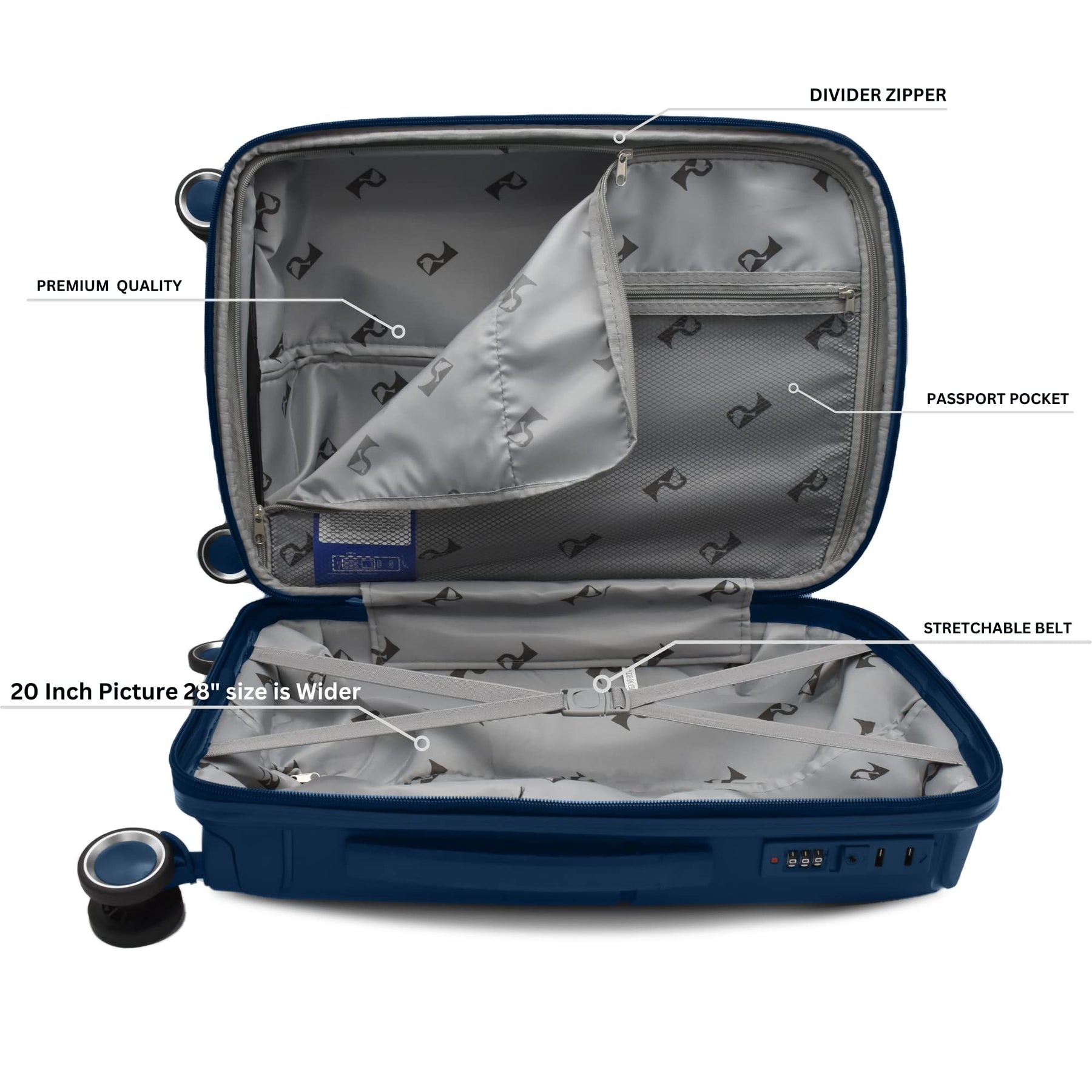 Pigeon hardshell trolley bag with double spinner wheels – Pigeon Luggage